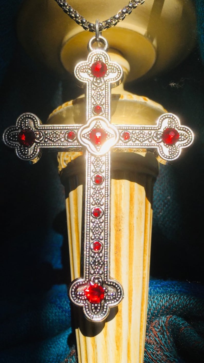 Cardinal's cross Cross pendant costume jewelry | Etsy