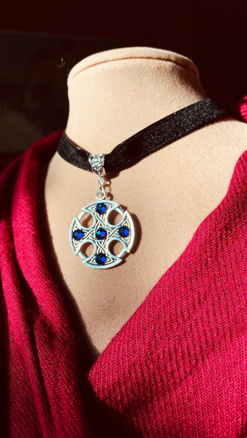 Celtic Cross Choker Cross Pendant Swarovski Crystals Irish - Etsy