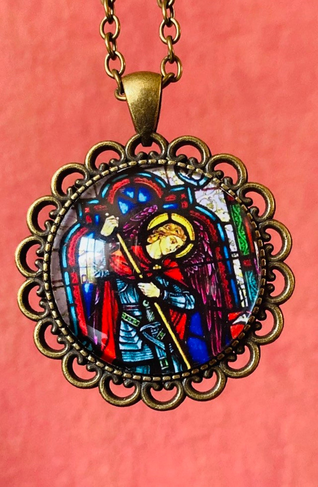 Archangel Michael, Saint Michael Slaying the Dragon, Religious Gift ...