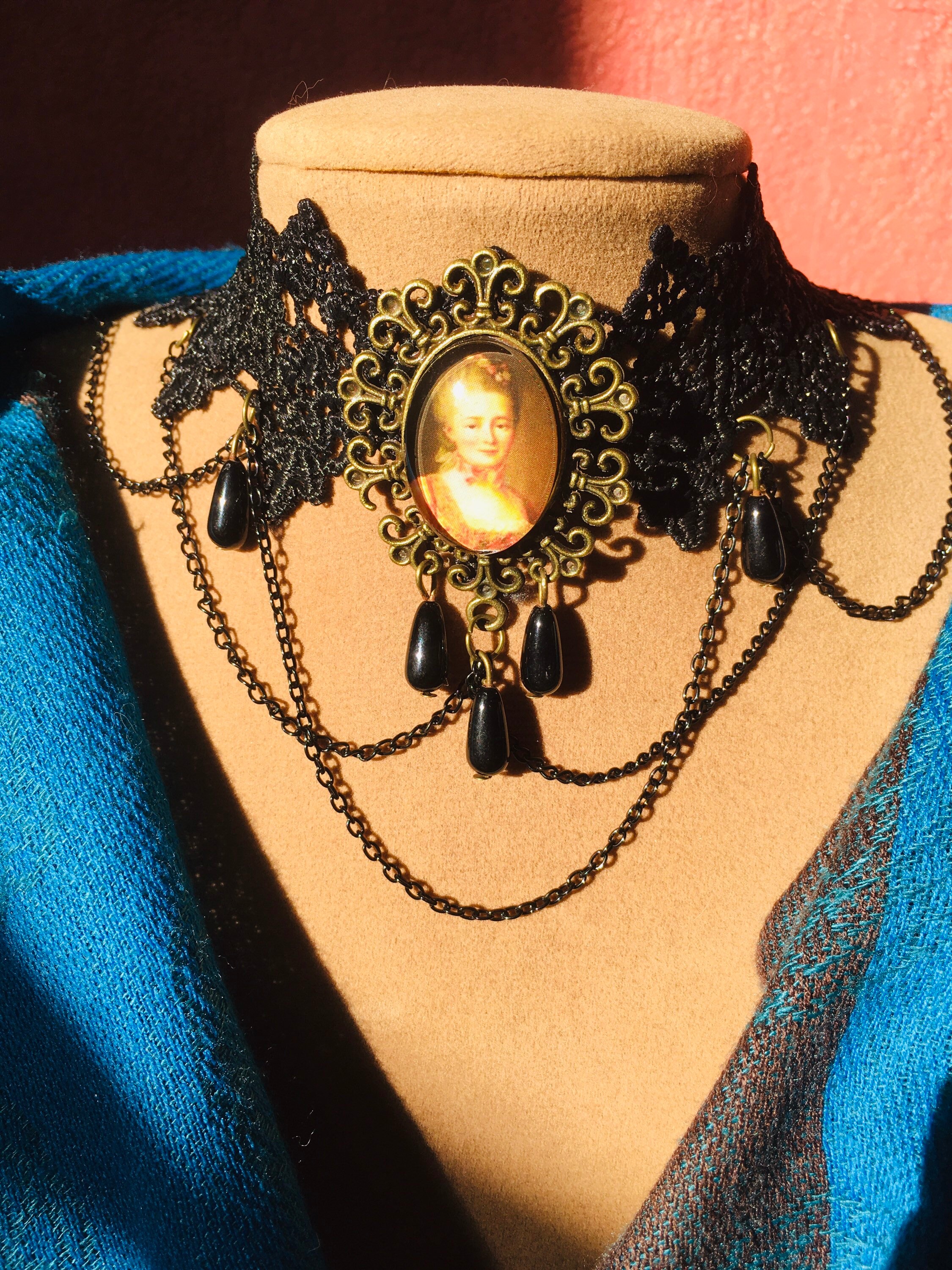 Rococo Lace Choker 18th Century Fashion Lace Choker Gothic | Etsy