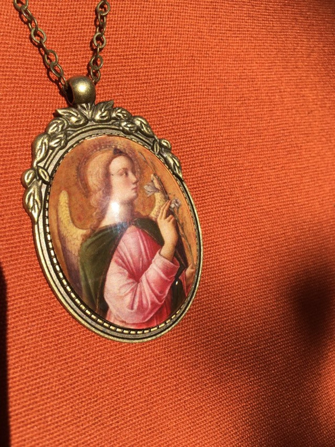 Archangel Gabriel Necklace archange Gabriel Pendentif FREE | Etsy