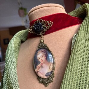 Rococo Velvet Choker, 18th Century Fashion, Handmade, French Art ...