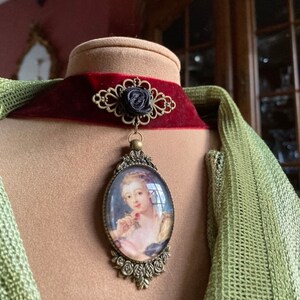 Rococo Velvet Choker, 18th Century Fashion, Handmade, French Art ...