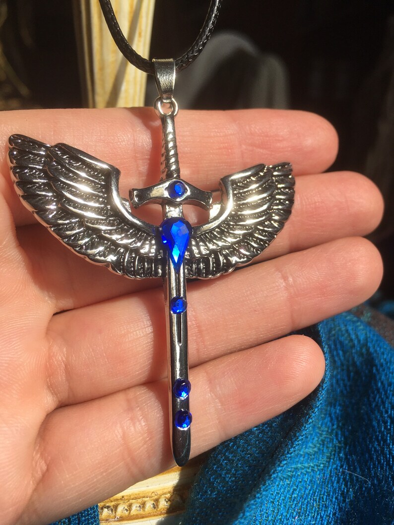 Angel Wings Angel Wings Pendant Archangel Michael Sword - Etsy