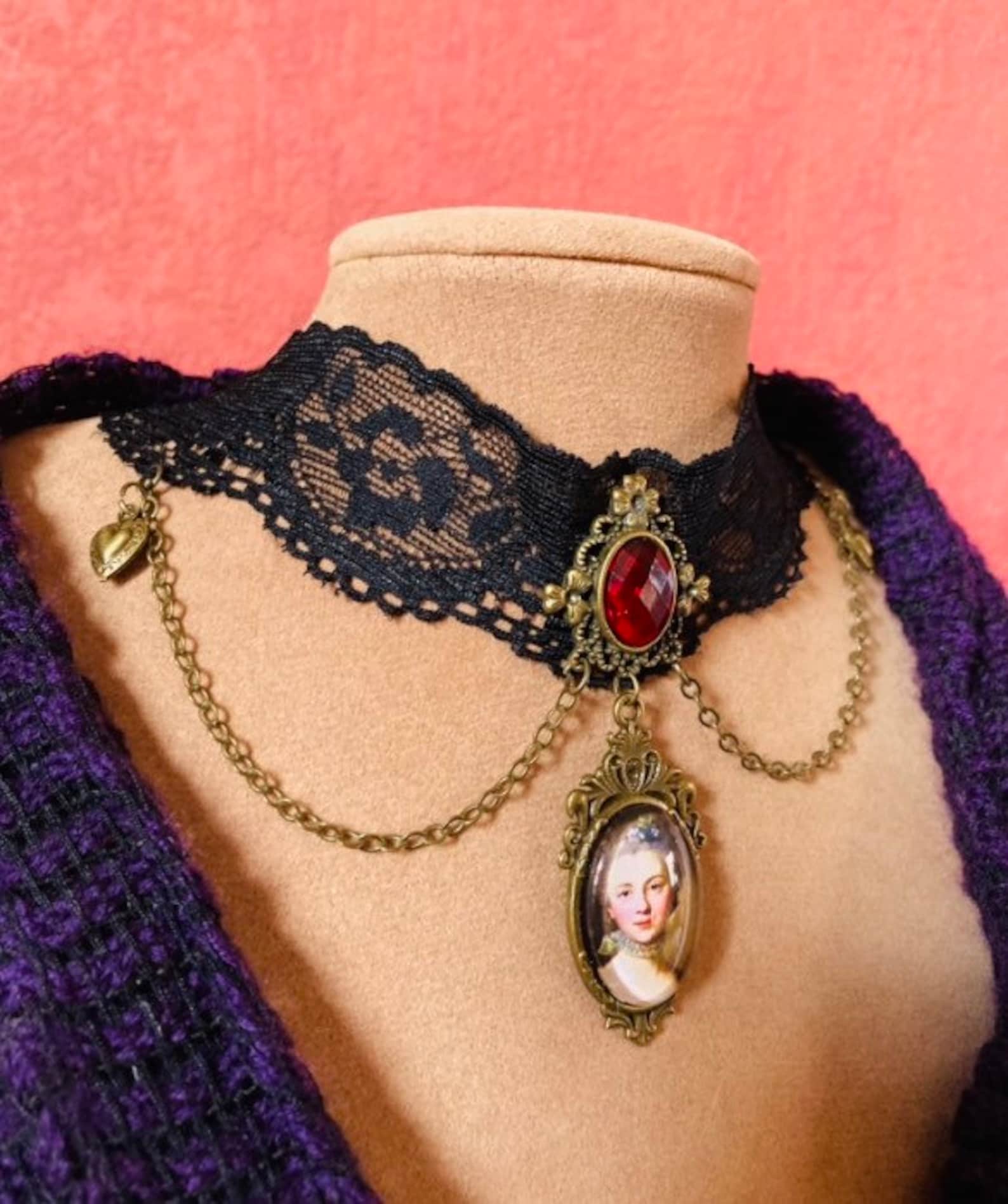 Rococo Lace Choker Madame De Pompadour Lace Choker French - Etsy