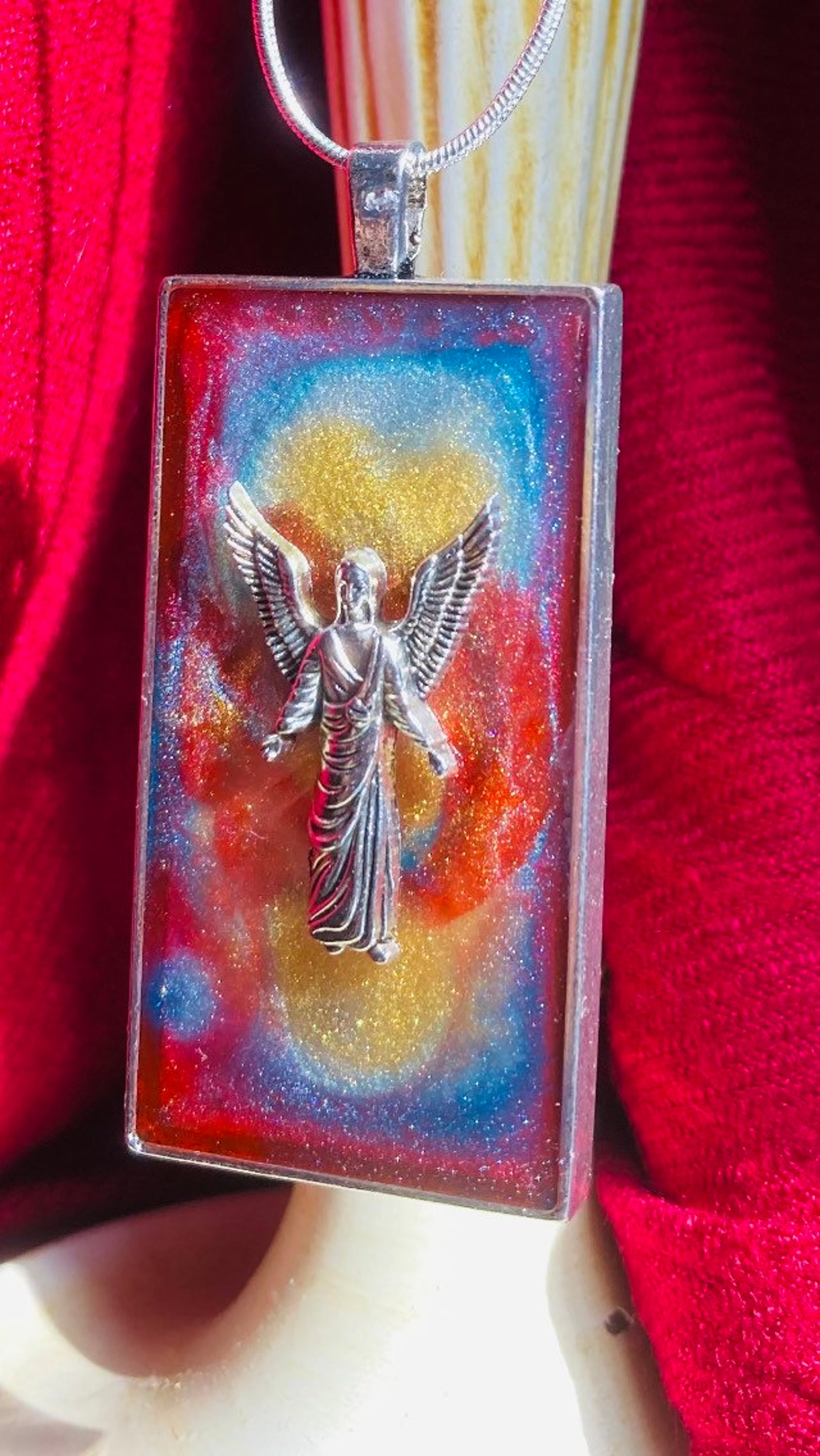 Angel guardian angel angel wings resin art angel pendant | Etsy