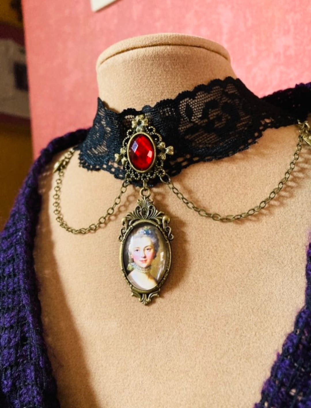 Rococo Lace Choker, Madame De Pompadour, Lace Choker, French Art ...