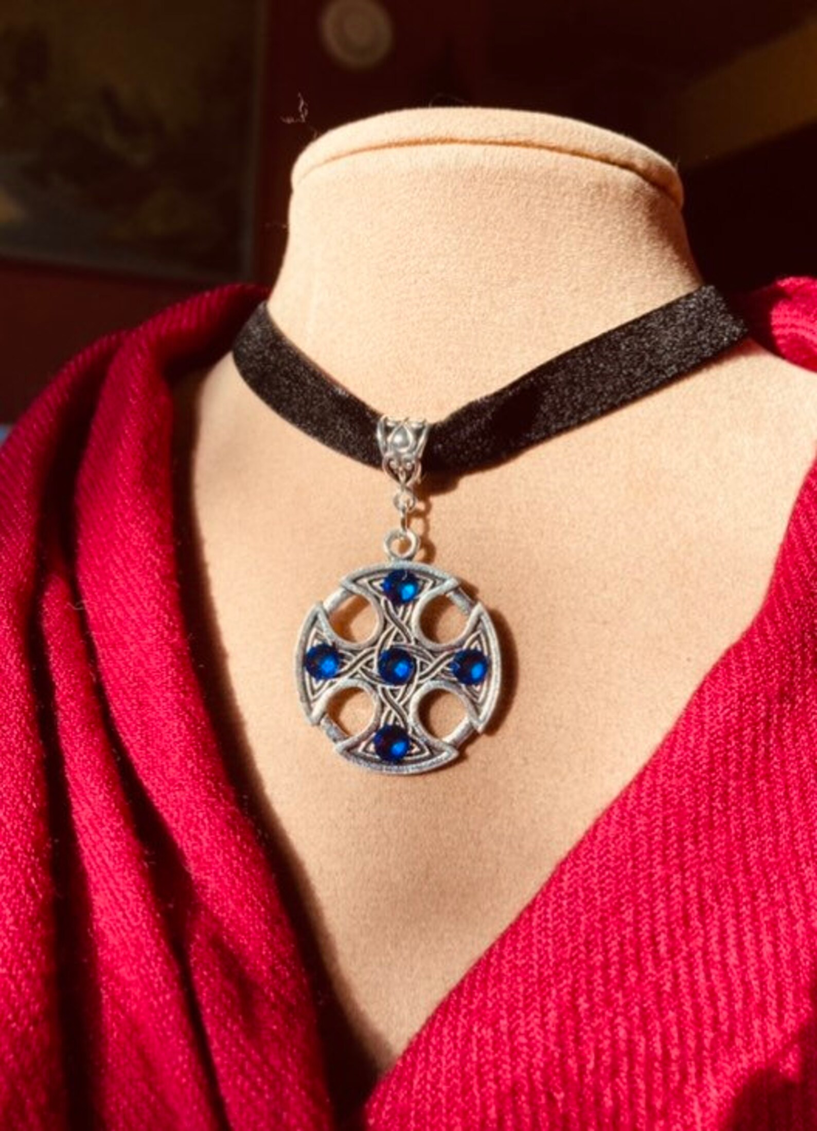 Celtic Cross Choker Cross Pendant Swarovski Crystals Irish - Etsy