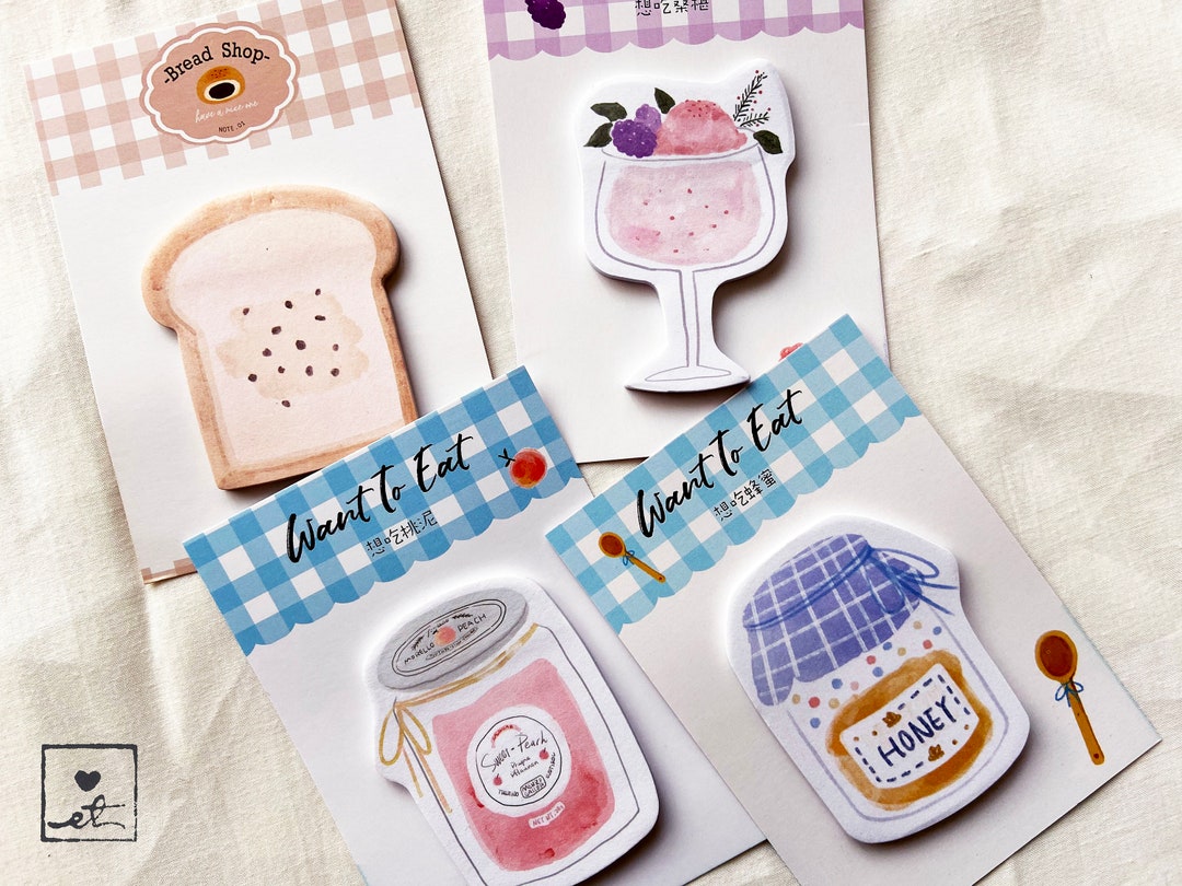 Cute Food Illustration Sticky Notes Watercolor Style Honey - Etsy