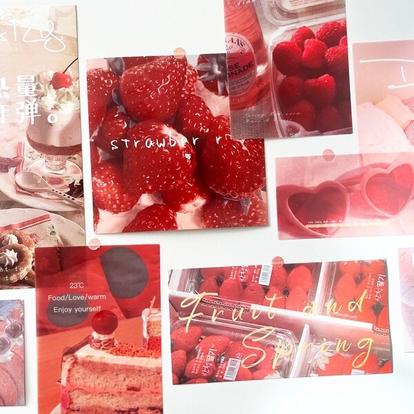 Red Wall Collage Kit - Etsy
