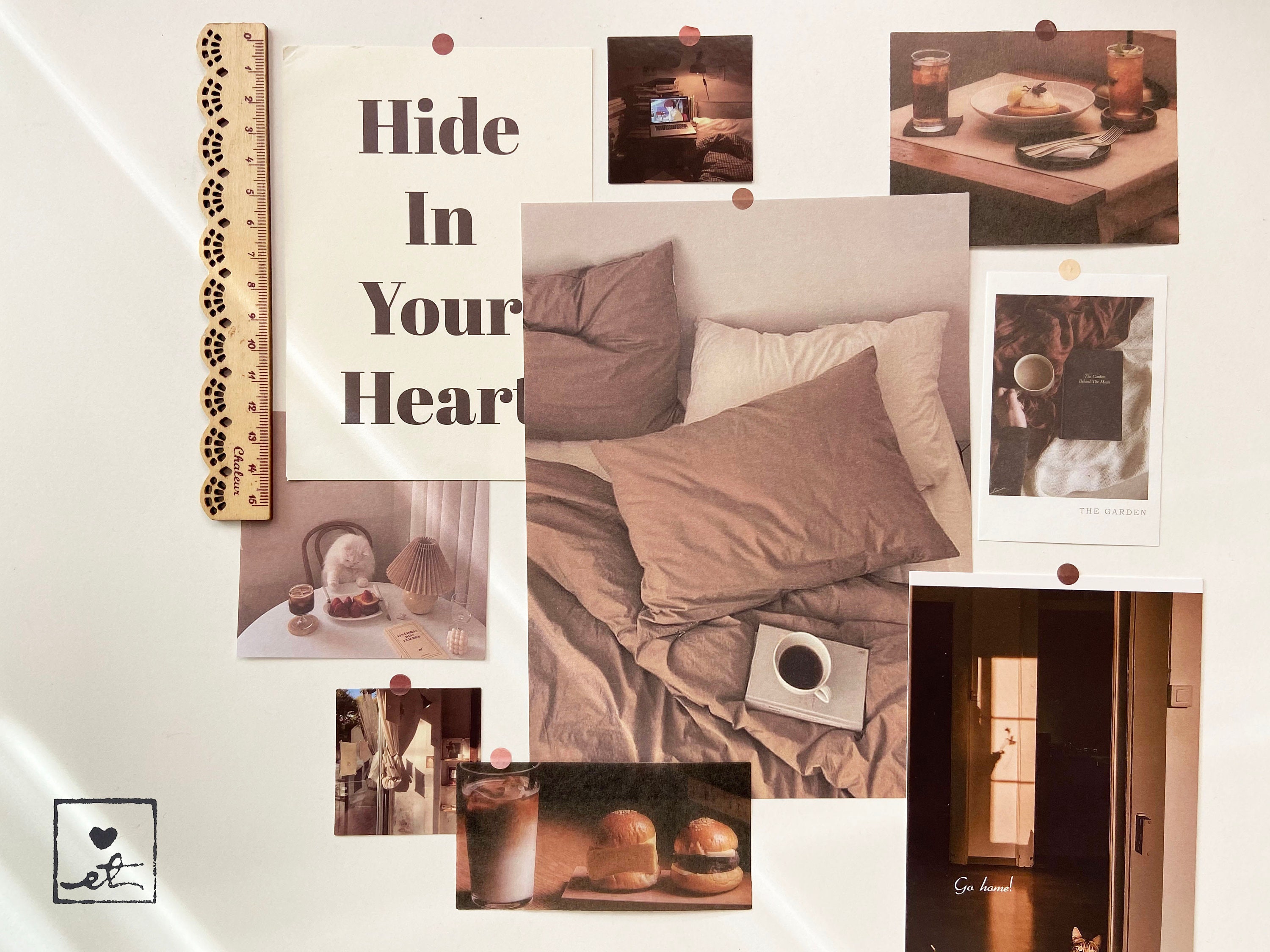 Aesthetic Wall Collage Poster Kit Cozy Chocolate Brown Dark - Etsy ...