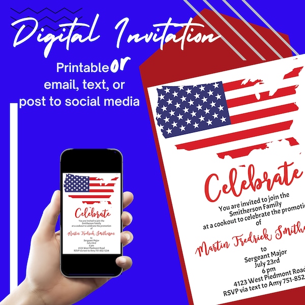 Army Promotion Invitation - Etsy