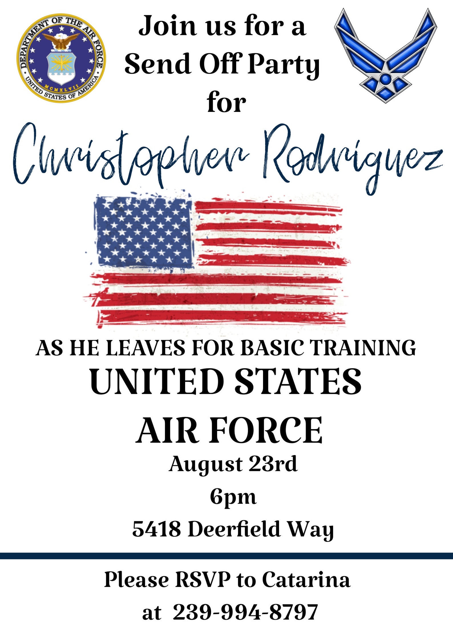 Air Force Going Away Party Invitation Digital Download Design Template ...