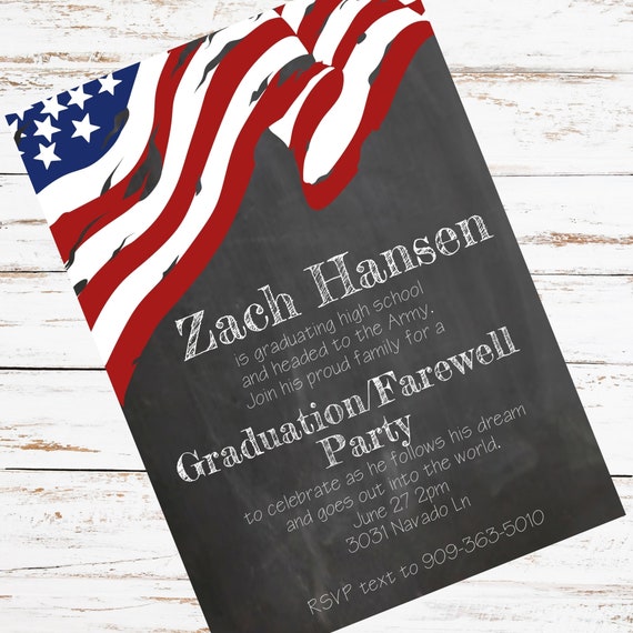 Military Farewell Party Invitation