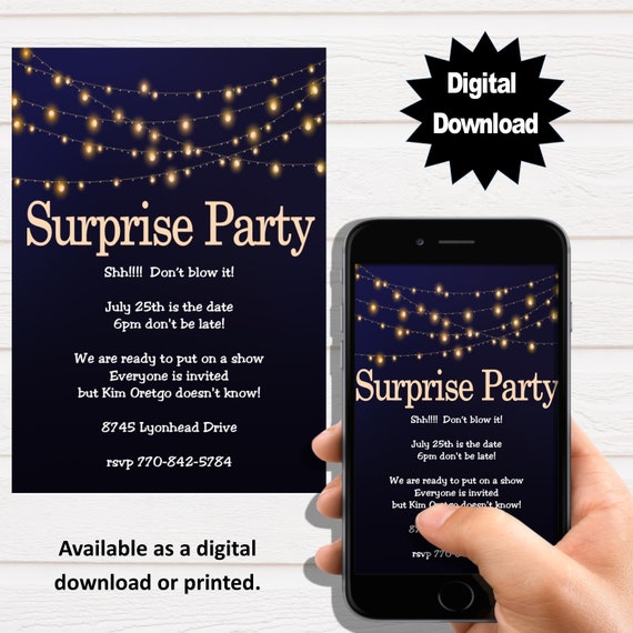 String Light Party Invitation Background String Lights Graduation