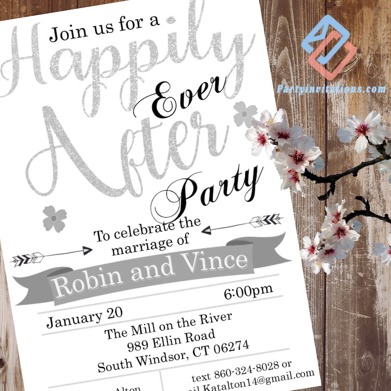 Eloping Virtual Party Invitations Happily Ever After Wedding - Etsy