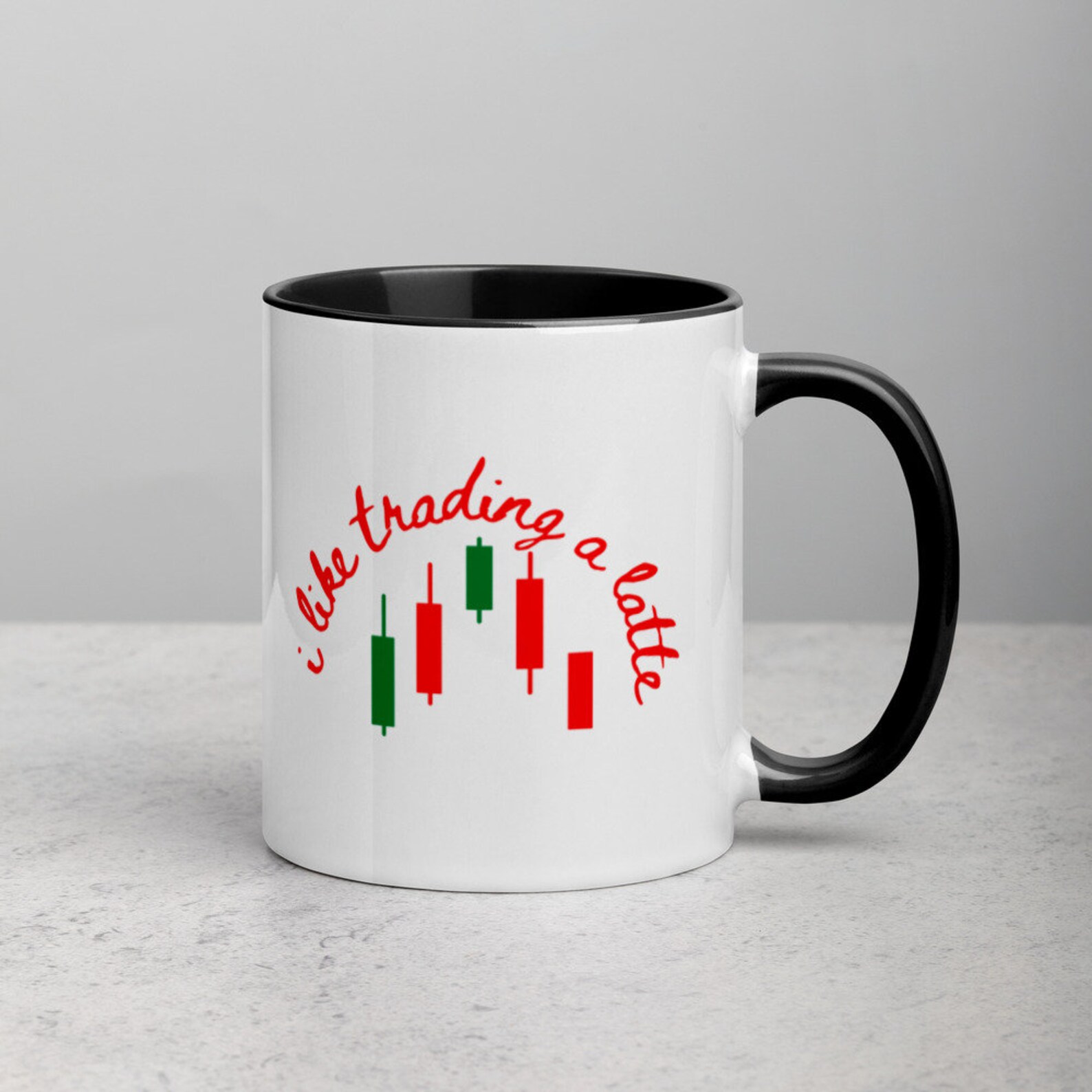 Stock Market Mug With Color Inside Unique Gift for Mam or - Etsy