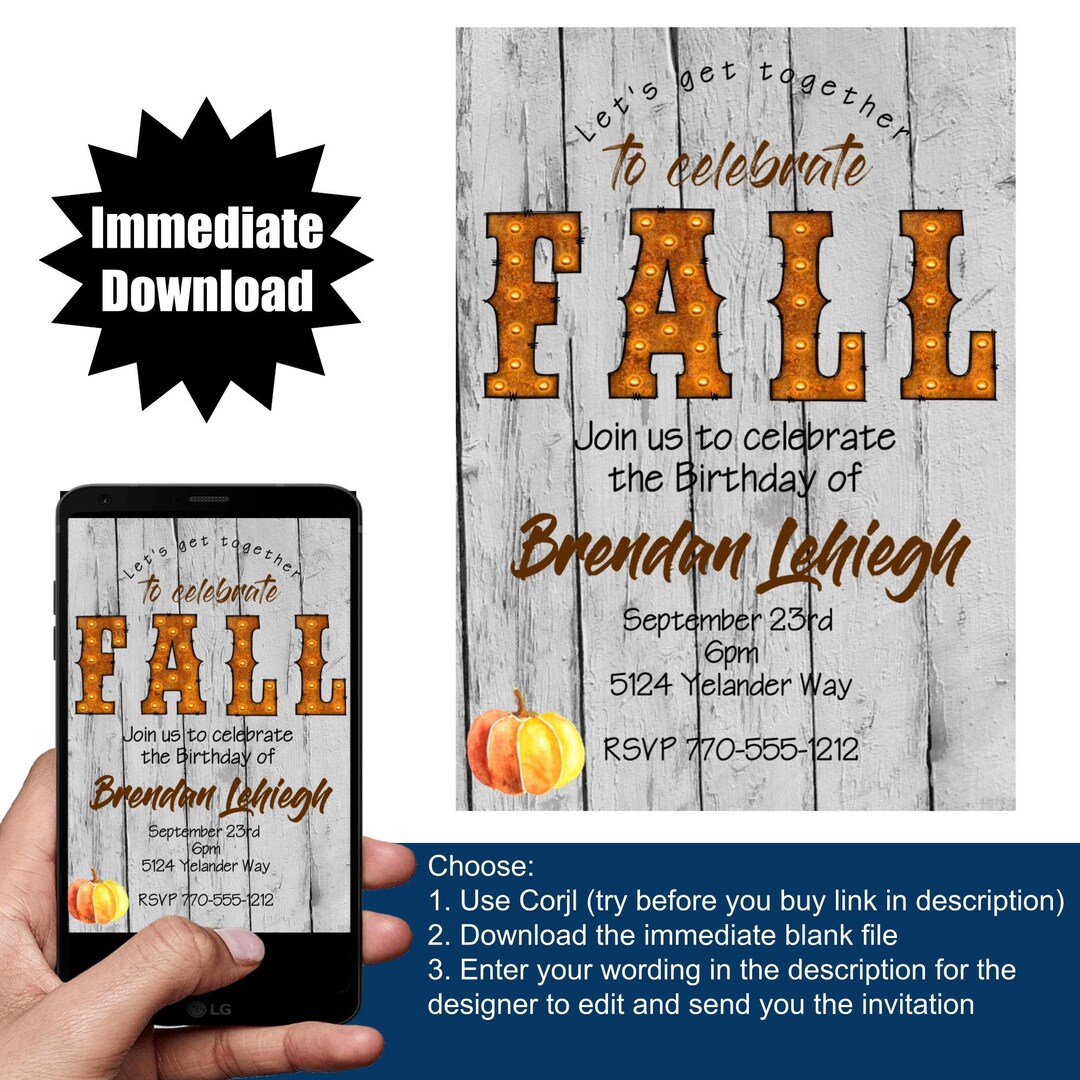 EDITABLE Fall Festival Invitation, Fall Festival Fall Harvest Flyer ...