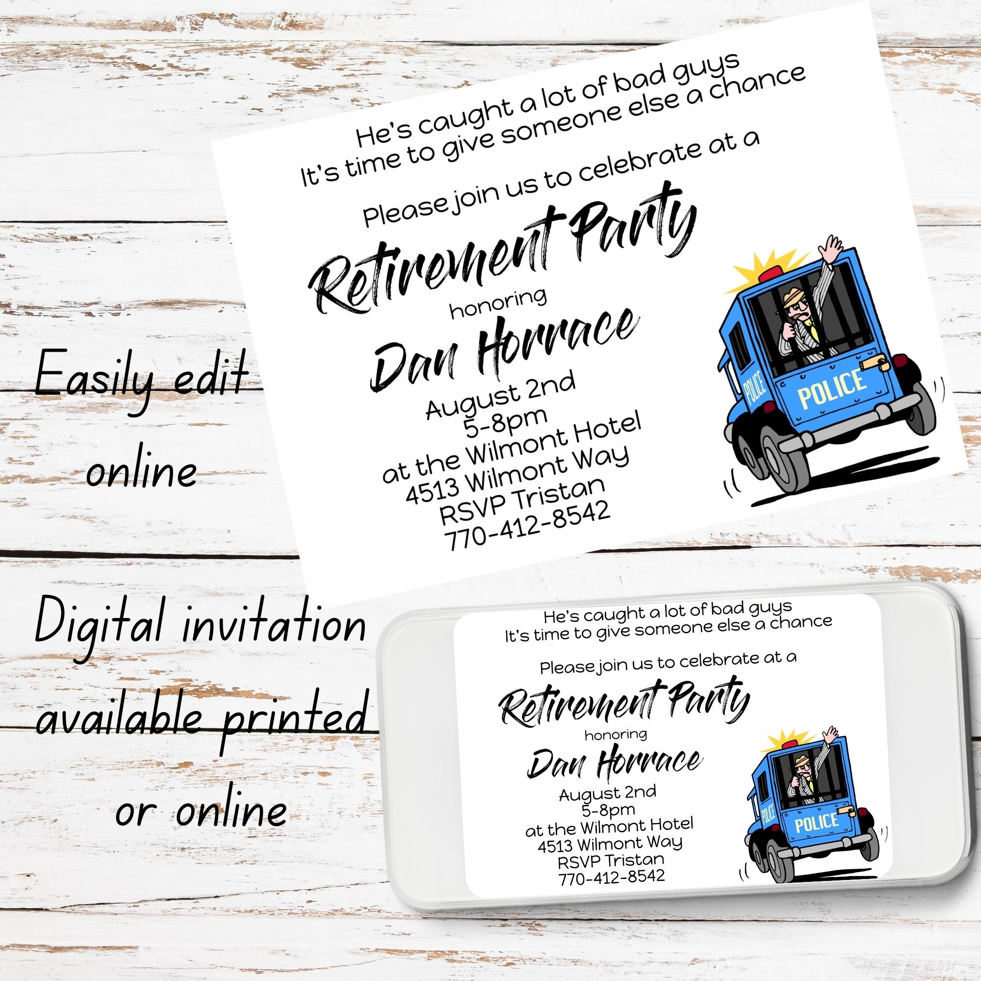 Police Retirement Invitation Template