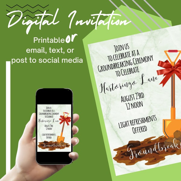 Groundbreaking Ceremony Invitations - Etsy