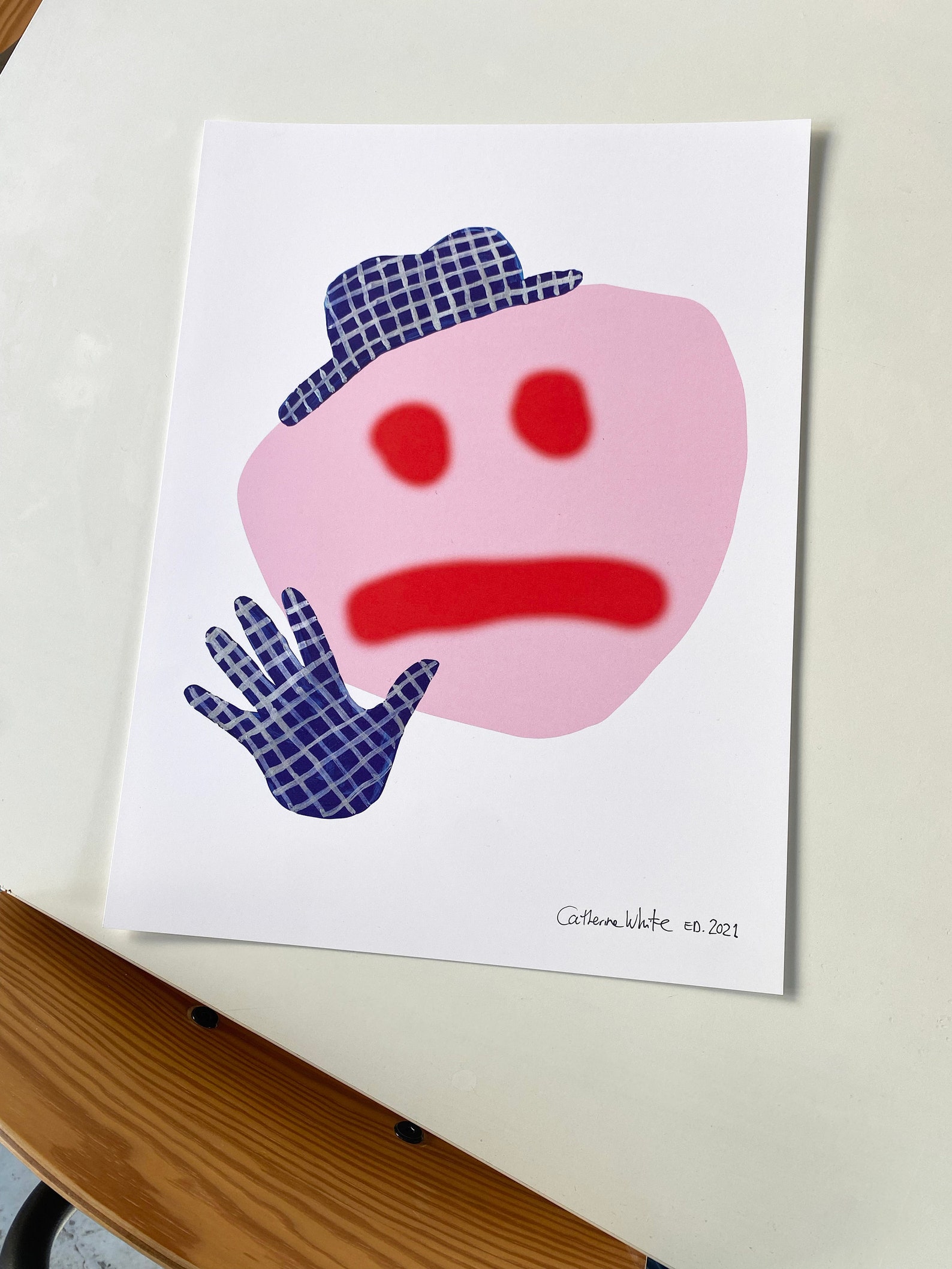 Sad Guy Red Wall Art Poster - Etsy