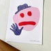 Sad Guy Red Wall Art Poster - Etsy