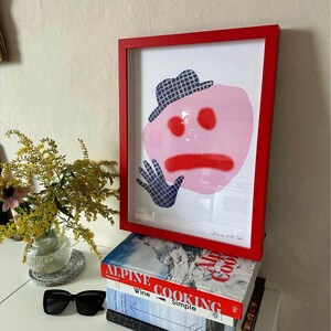 Sad Guy Red Wall Art Poster - Etsy