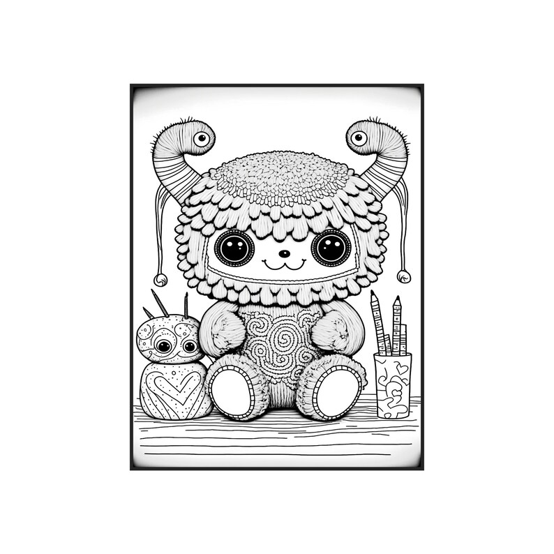 Cute & Creepy 42 Printable Coloring Pages 8.5 by - Etsy
