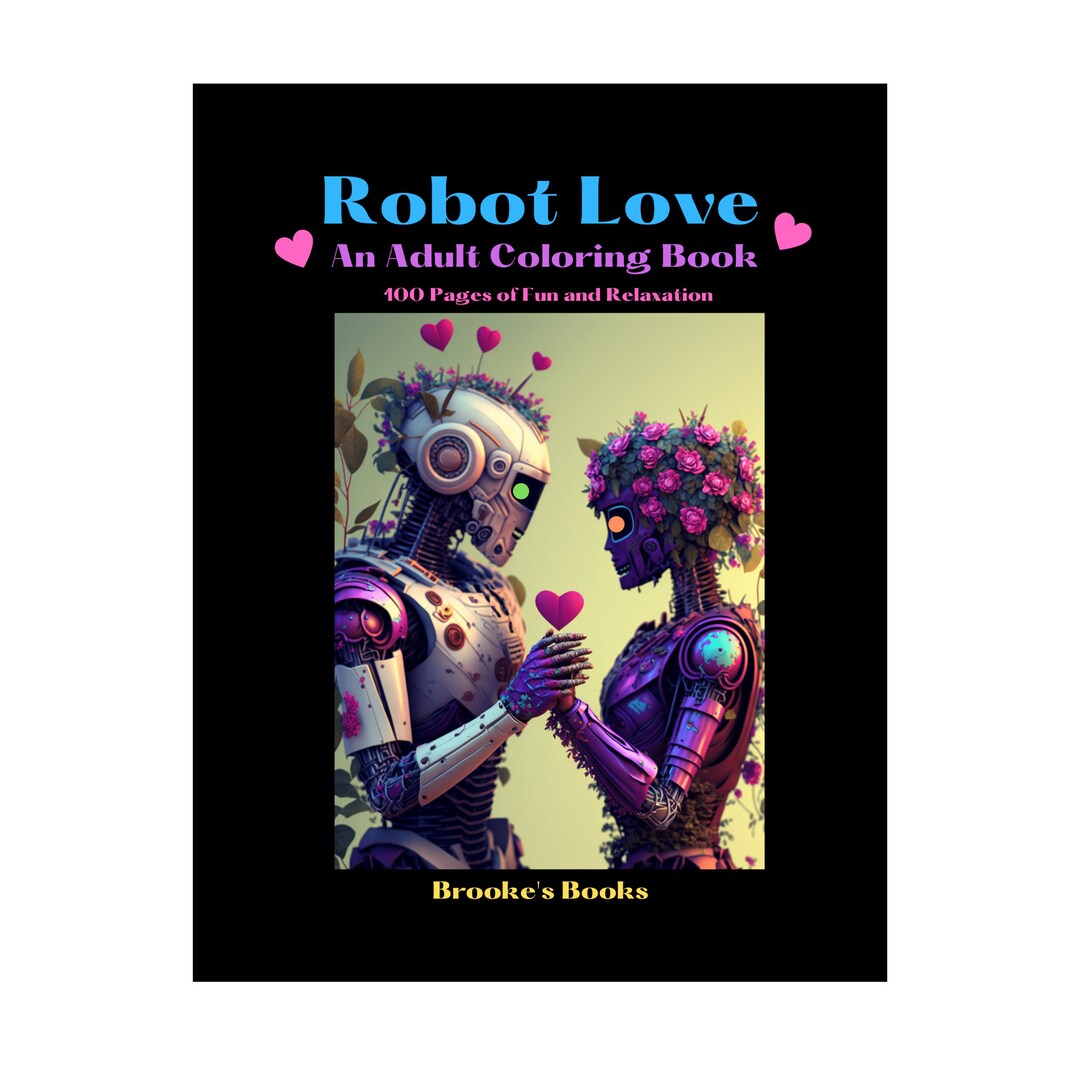 Robot Love! 40 Printable Coloring Pages! 8.5" by 11" - Etsy