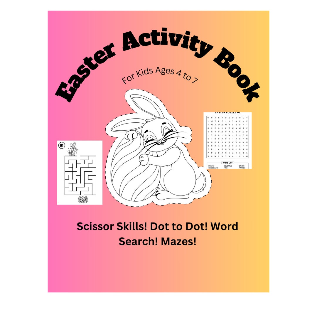 Easter Fun Printable Activity Pages 8.5 by 11 - Etsy