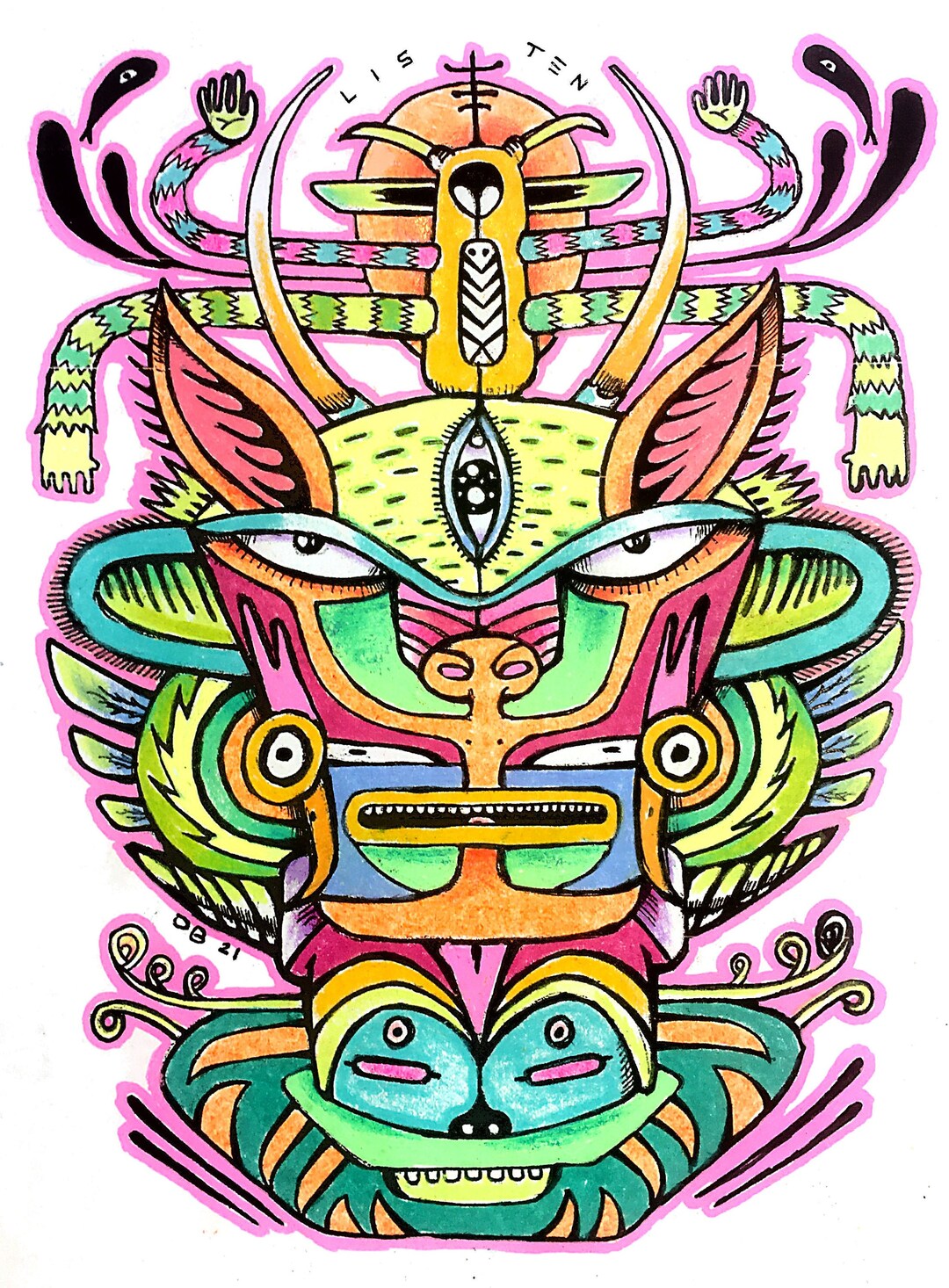 Tekatyon Totem Sticker - Etsy