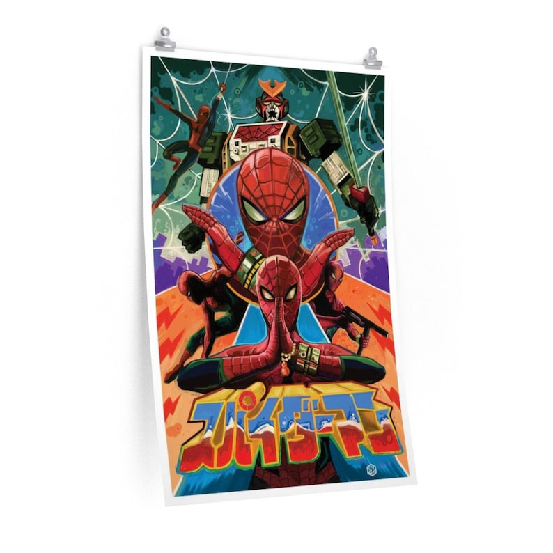 Japanese Spider-man Spiderverse Marvel Comics MCU Manga Digital Print ...