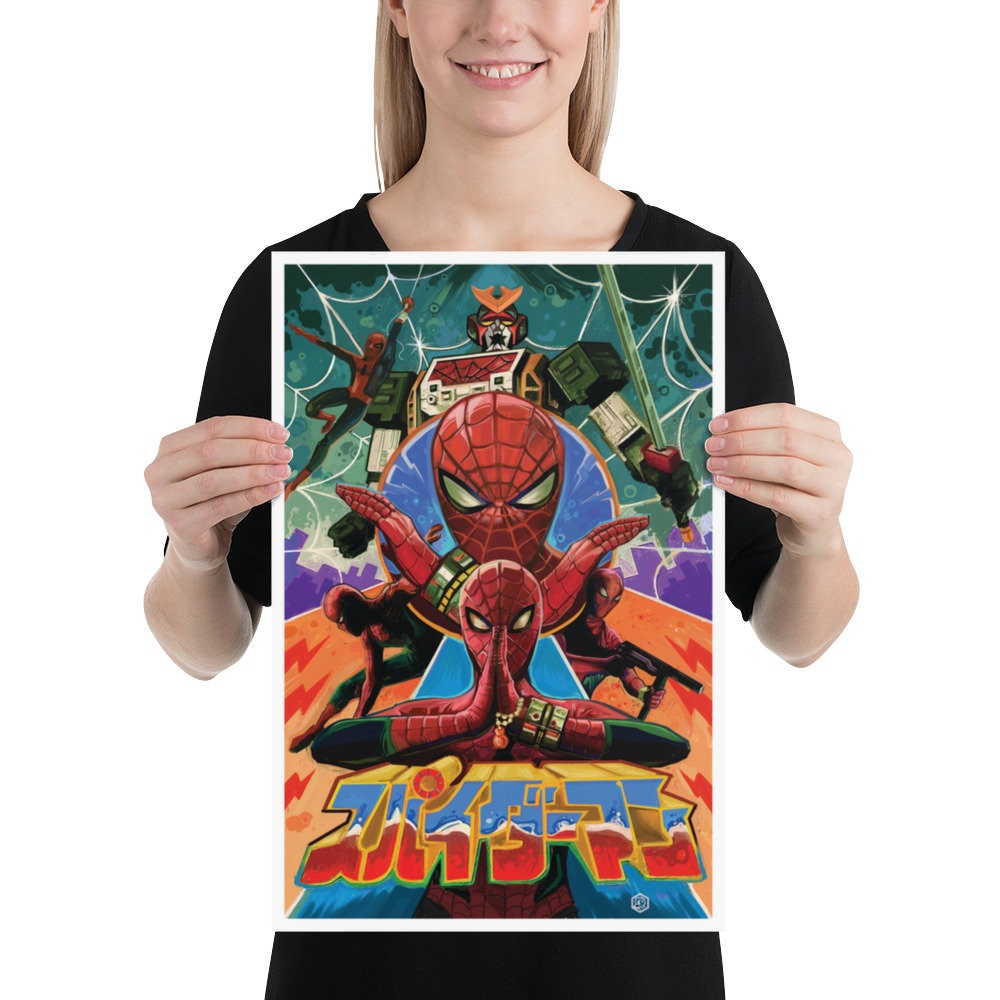 Japanese Spider-man Spiderverse Marvel Comics MCU Manga Digital Print ...