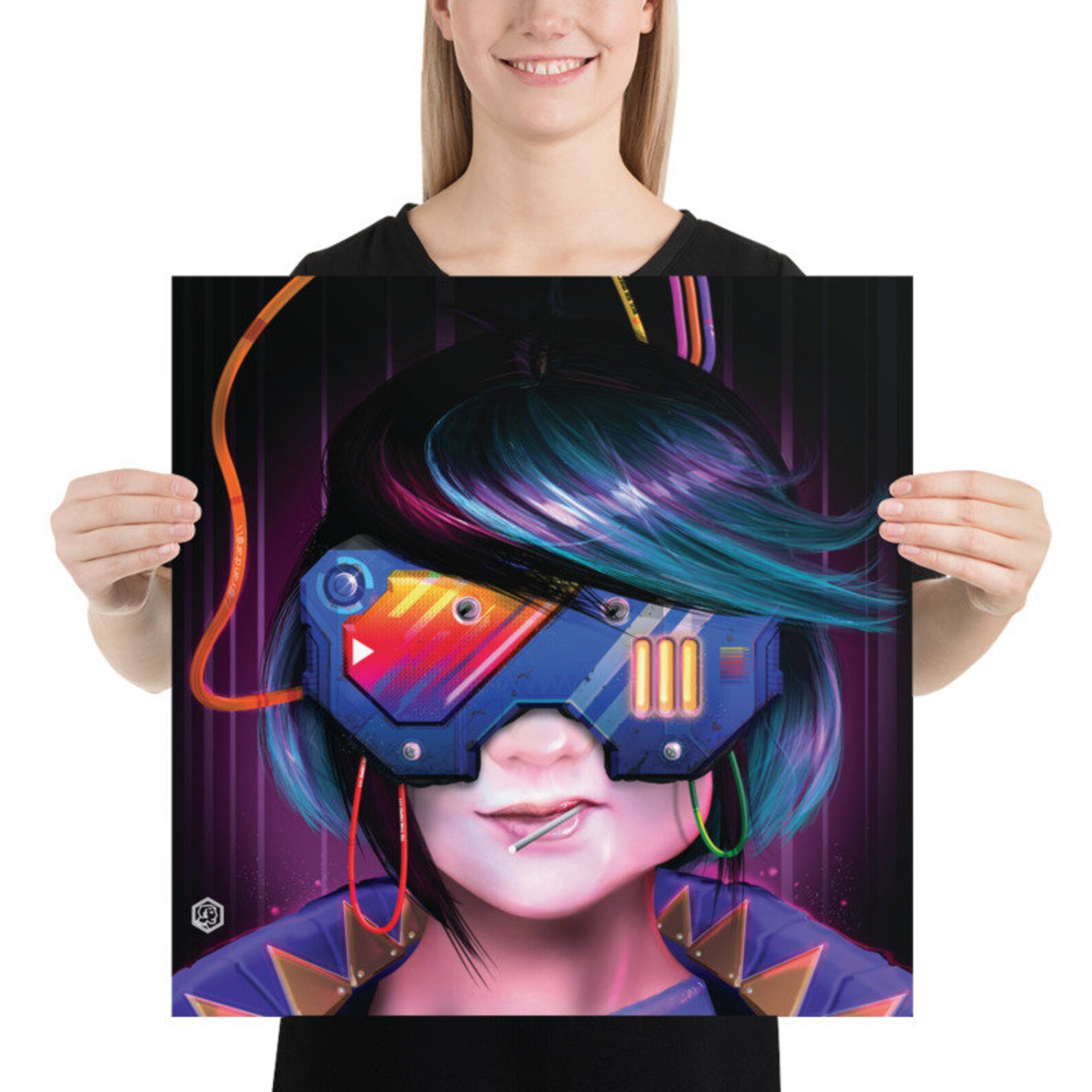 Cyber Punk Girl Vaporwave Art / Synthwave Poster / Retrowave | Etsy