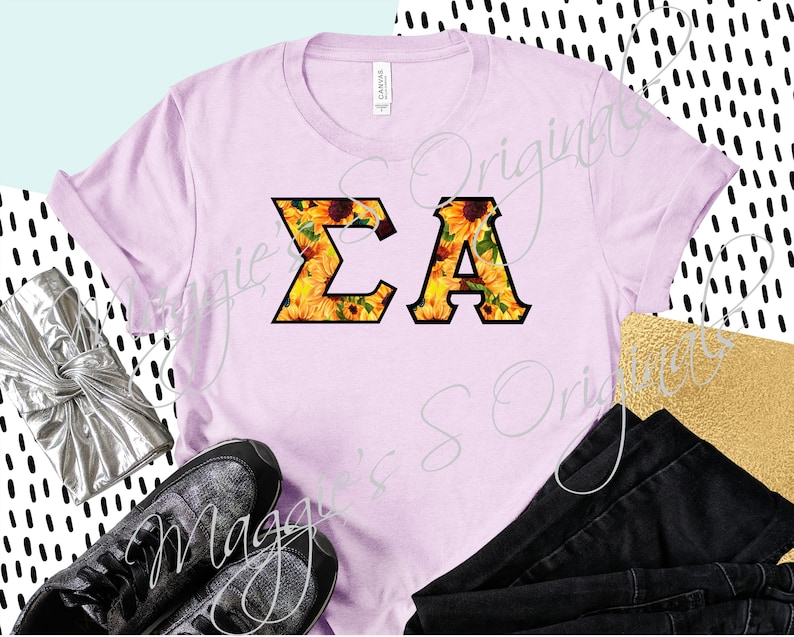 Sigma Alpha Twill Tshirt /sorority Gift/sorority Item/big Sis/ - Etsy