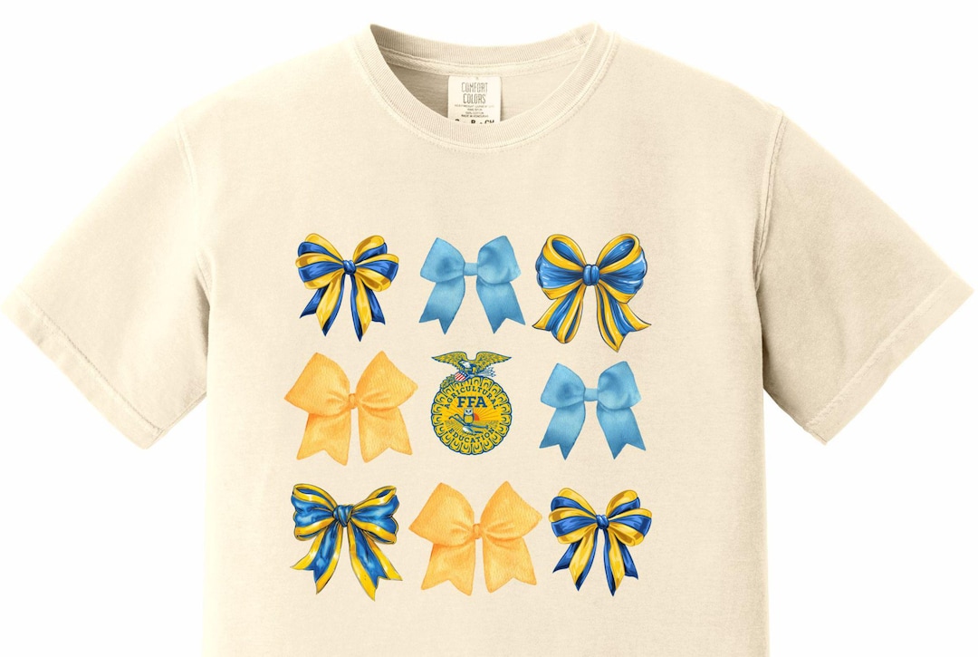 FFA Bow Comfort Colors T-shirt/ FFA Farm Shirt/ Bow FFA Shirt - Etsy