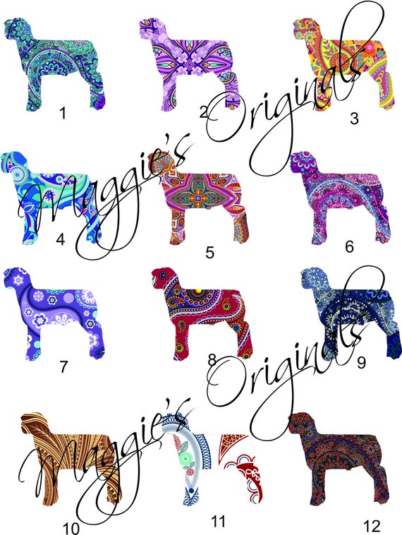 Paisley Lamb Decal/vinyl Lamb Decal/ Lamb Decal/show Box Lamb - Etsy