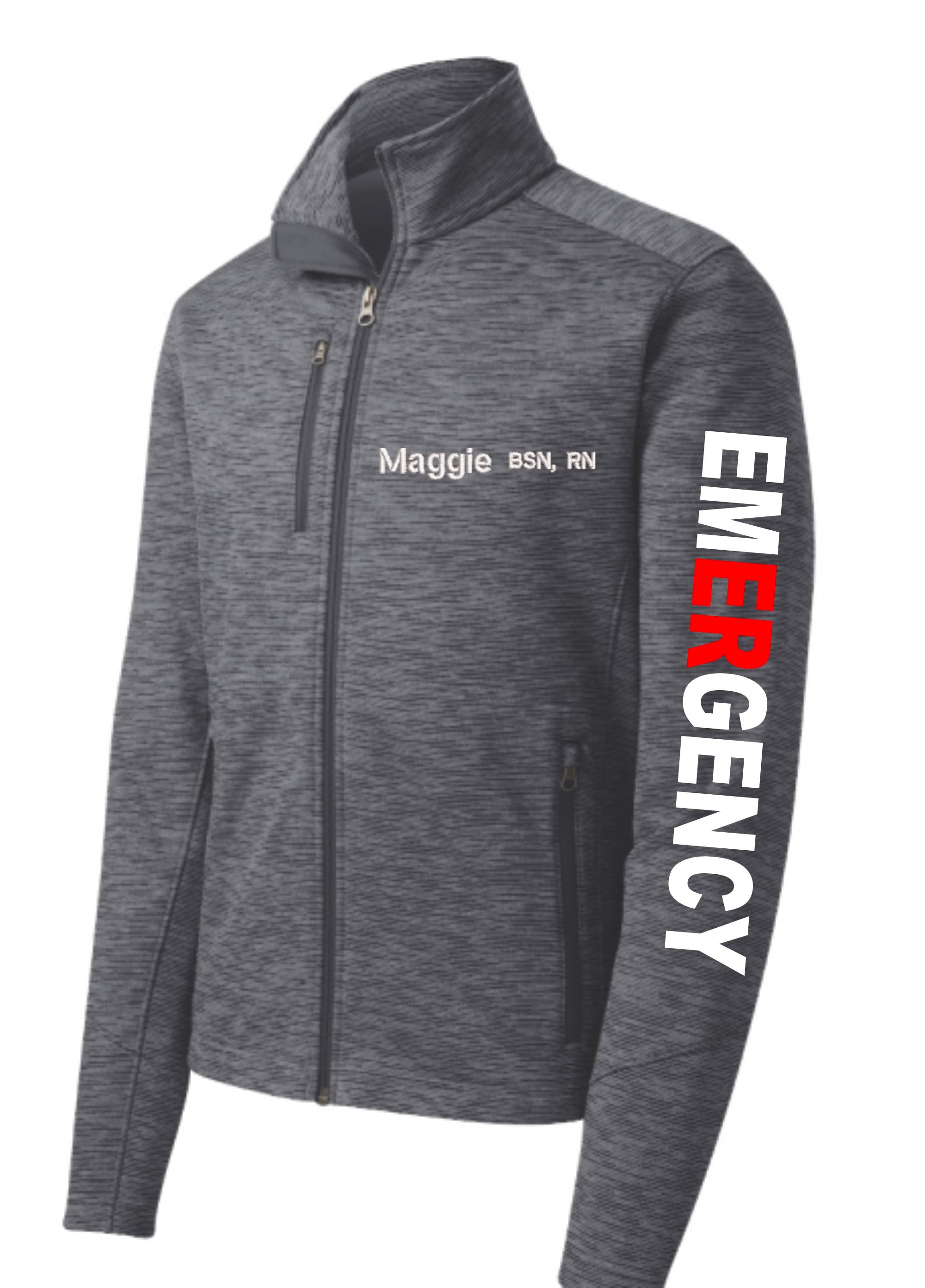 Men ER Full Zip Jacket/ Digi Stripe Nurses Jacket/ Emergency Room ...
