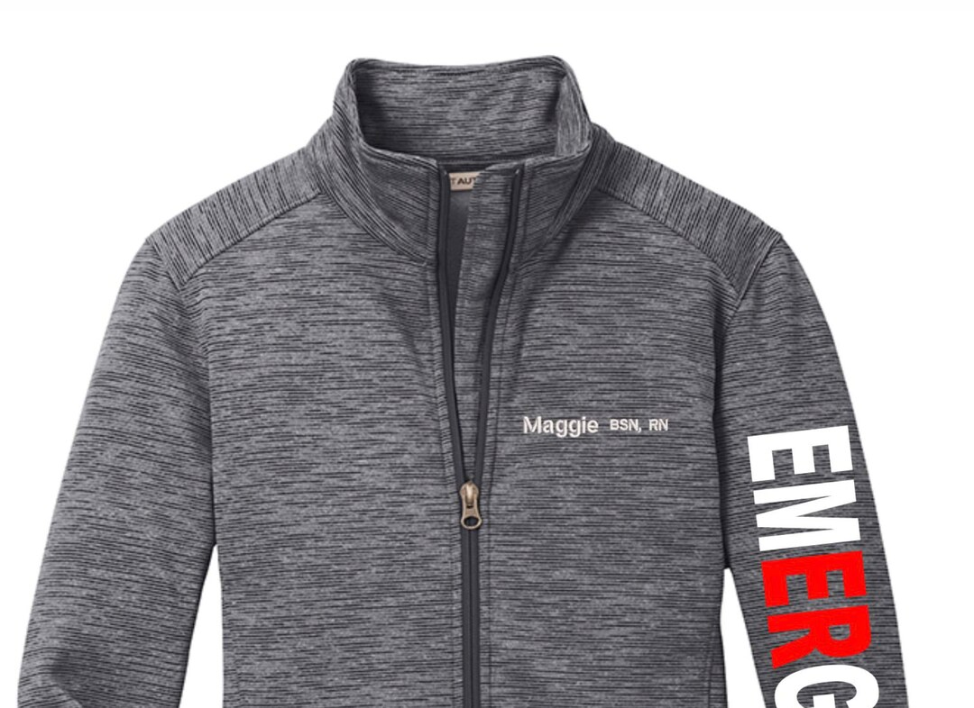 Ladies ER Full Zip Jacket/ Digi Stripe Nurses Jacket/ Emergency Room ...