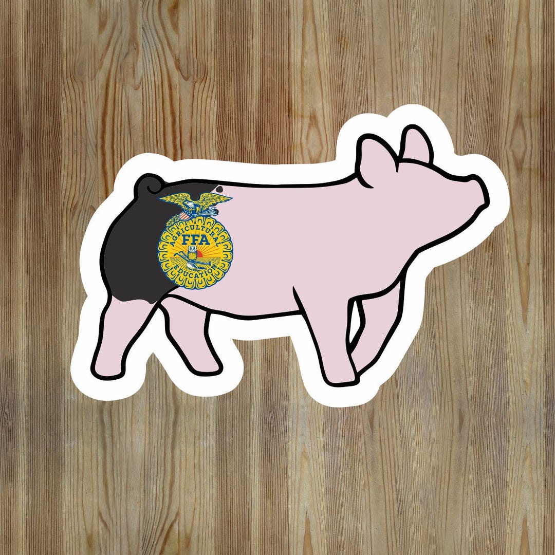 Blue Butt Pig FFA Sticker/ Blue Butt Pig/ FFA Sticker - Etsy