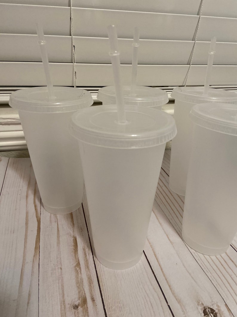5 count of Clear Cold Cups 24 oz Tumbler Cold Cups reusable | Etsy