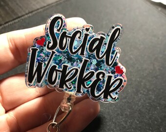 Social Worker Badge Reel,social Work Badge Reel,social Worker Gift ...