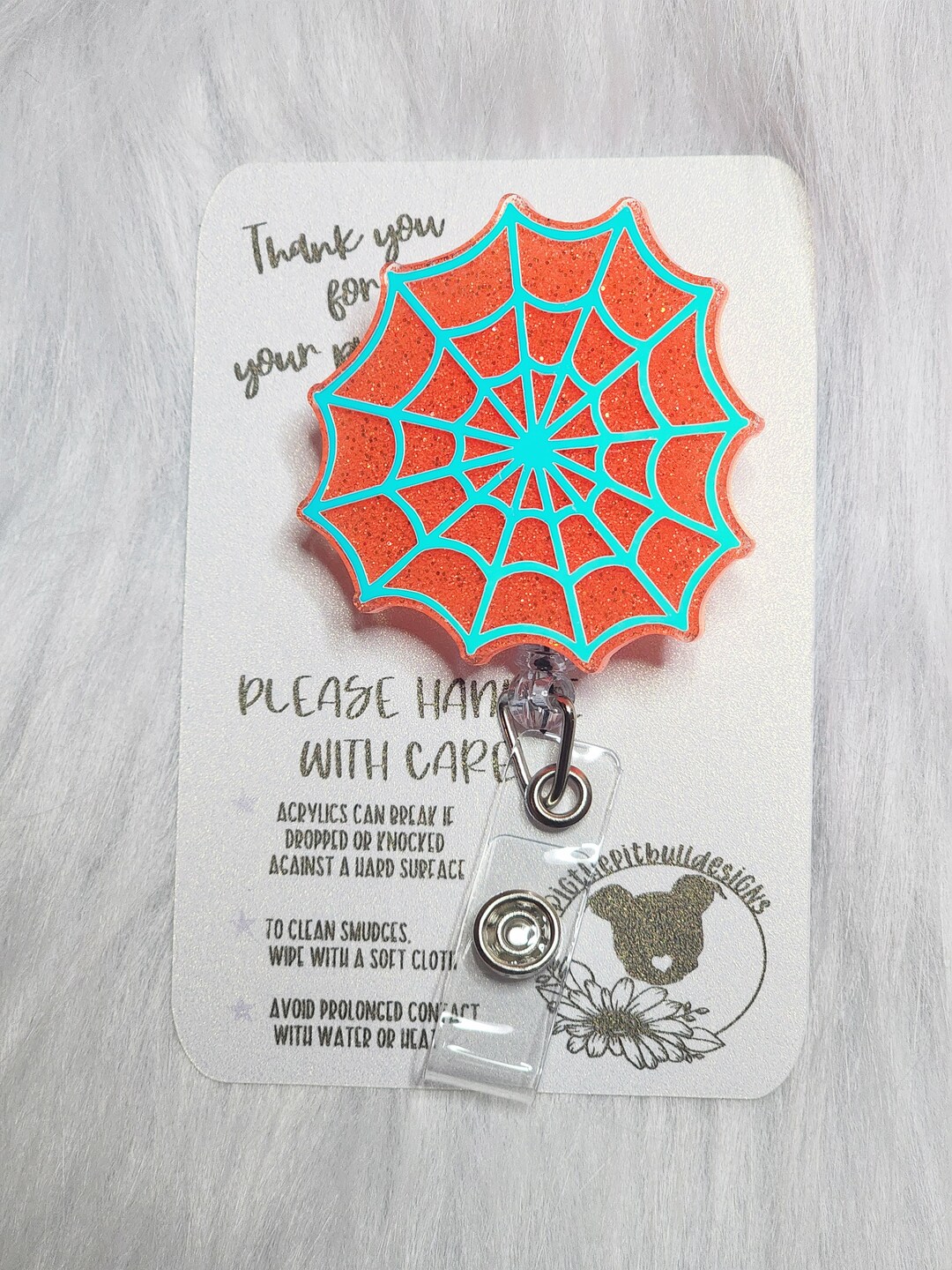 Spider Web Badge Reel, Halloween Badge Reel, Nurse Badge Reel, Spider ...