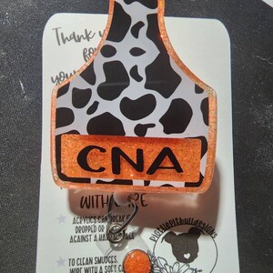 Cow Print Tag Badge Reel,black and White , Western Badge Reel, Nurse ...