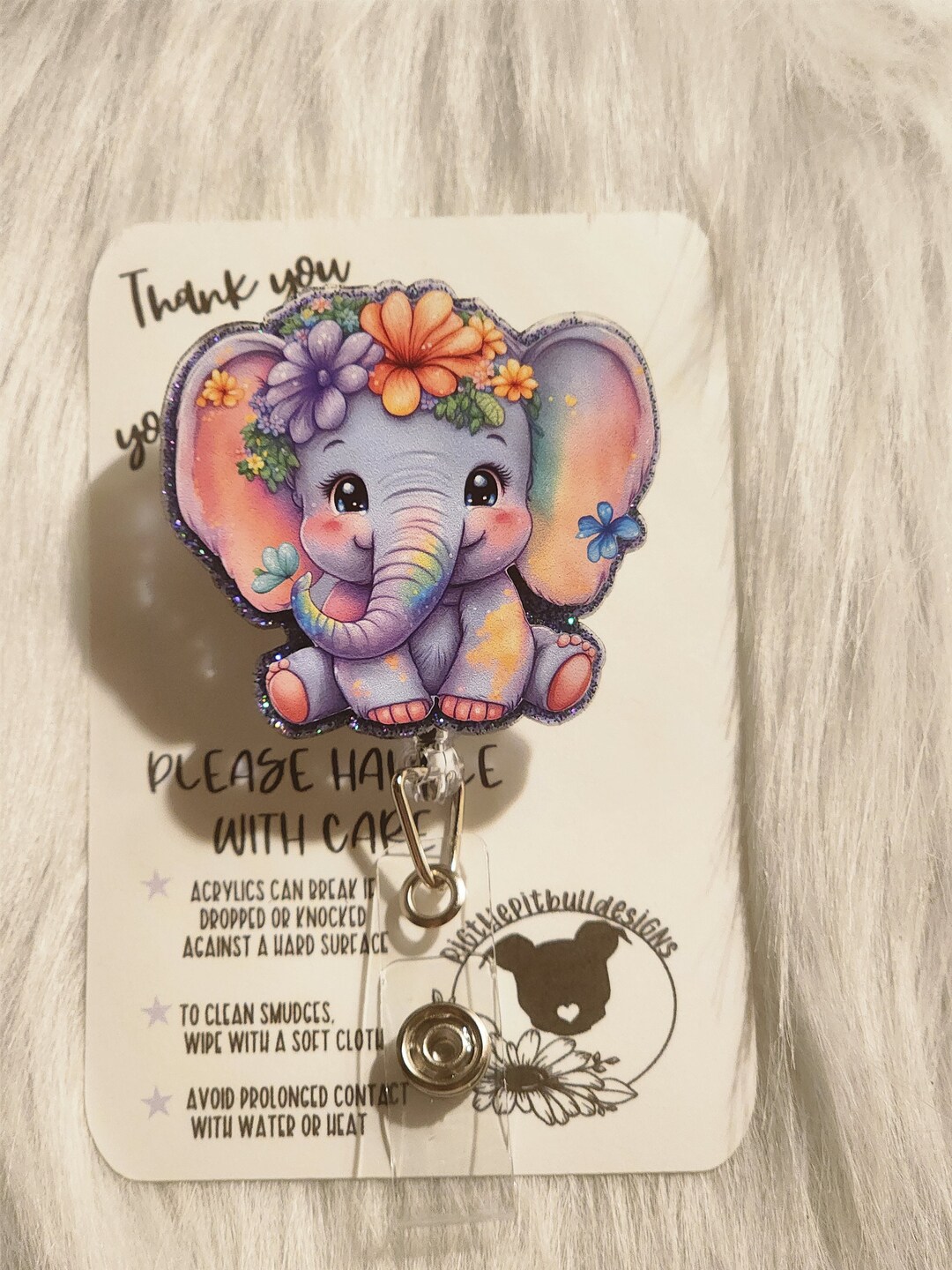 Elephant Badge Reel, Elephant Badge Holder, Cute Animal Badge, Badge ...
