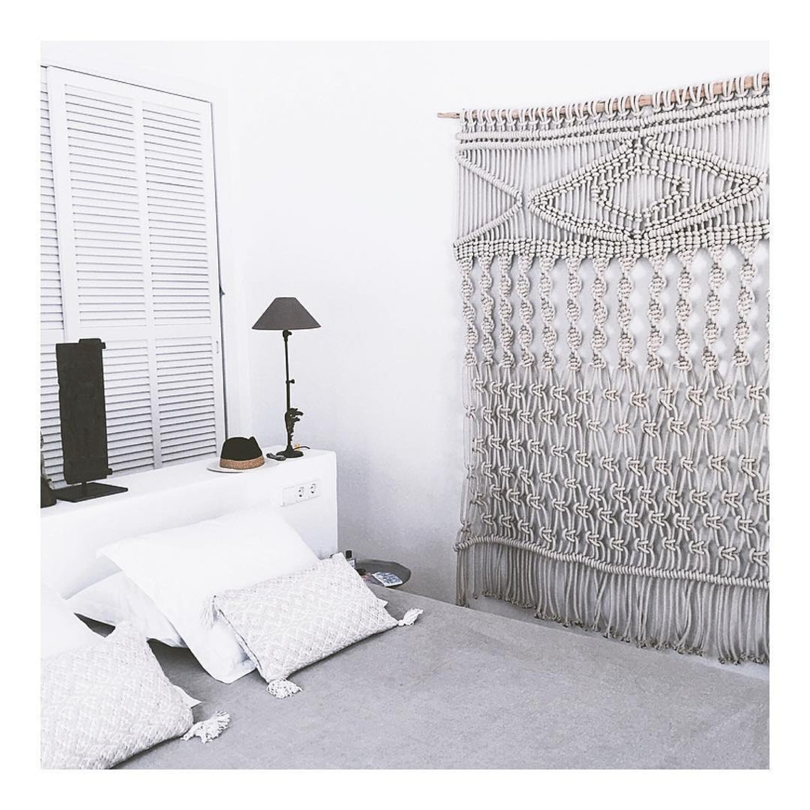 Macrame Wall Hanging / Bed Header / Room Divider With Thick - Etsy