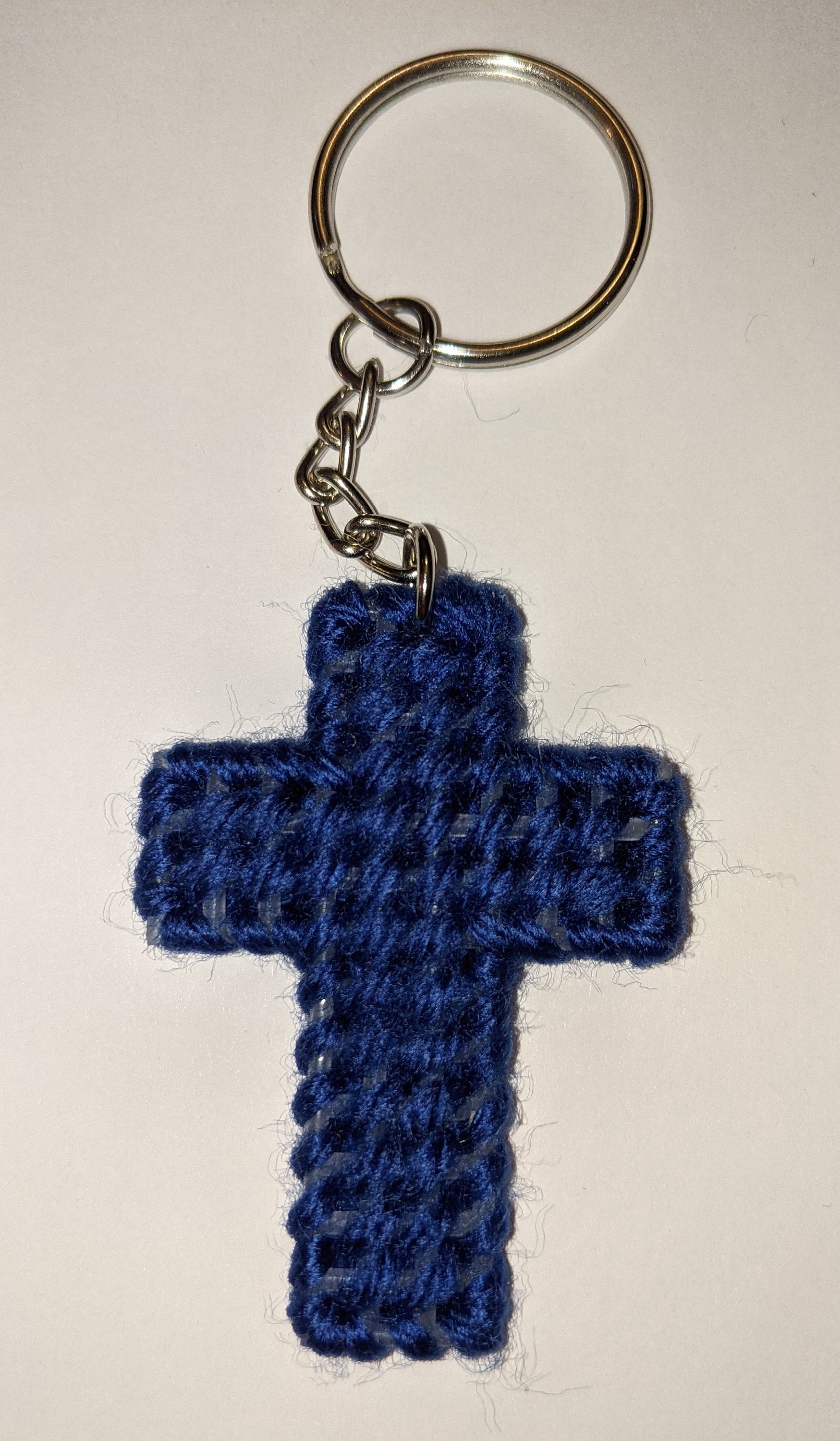Cross Keyring in Plastic Canvas - Etsy