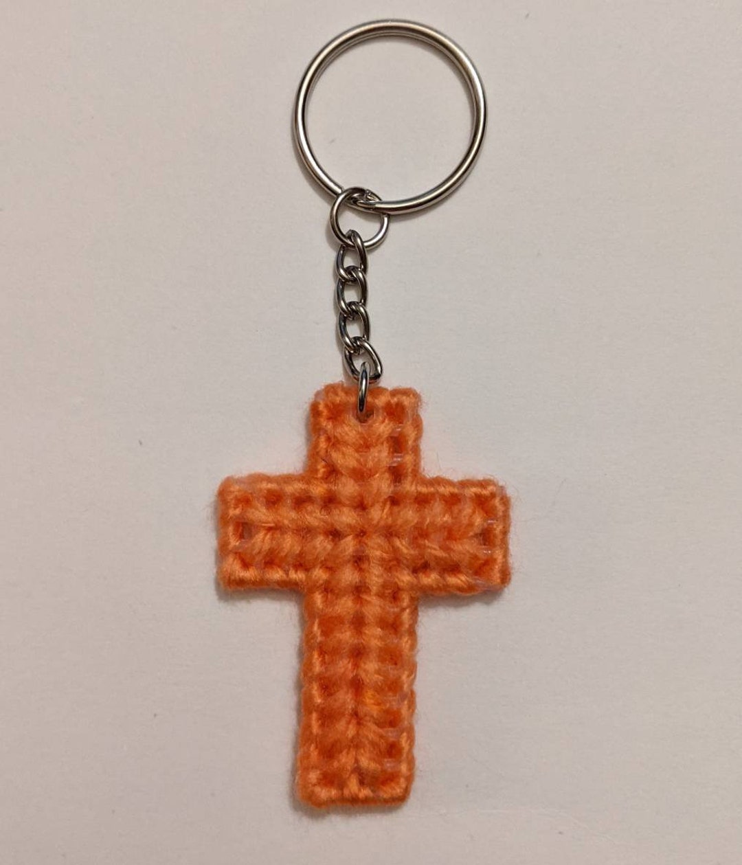 Cross Keyring in Plastic Canvas - Etsy
