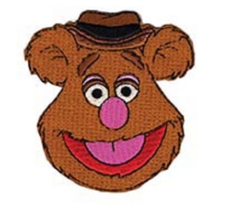 Muppets Fozzy Bear Head Applique 3" X 3" FREE SHIPPING - Etsy