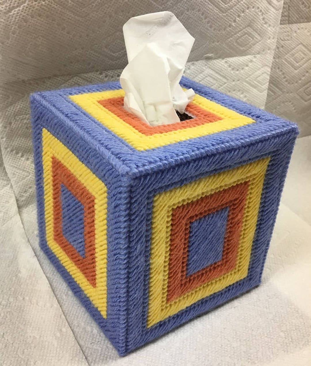 Hand Crafted Boutique Style Tissue Box Cover -- Great Teacher Gift! - Etsy